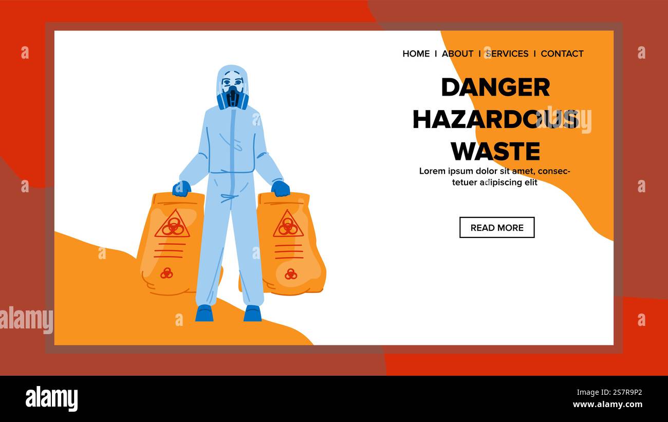 flat danger hazardous waste vector. toxic safety, industry industrial ...