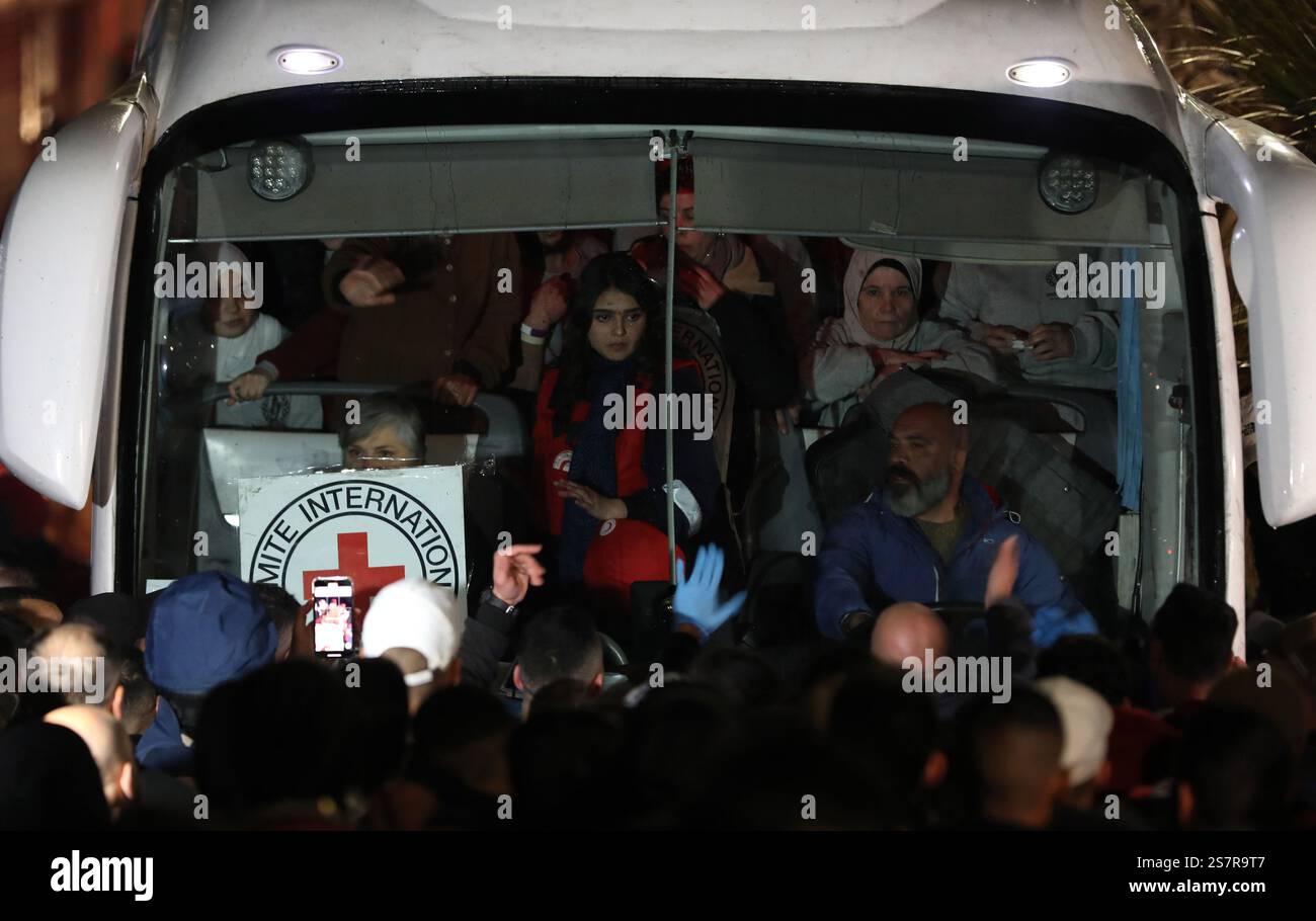 20 January 2025, ---, Beitunia: A Palestinian released prisoners ...