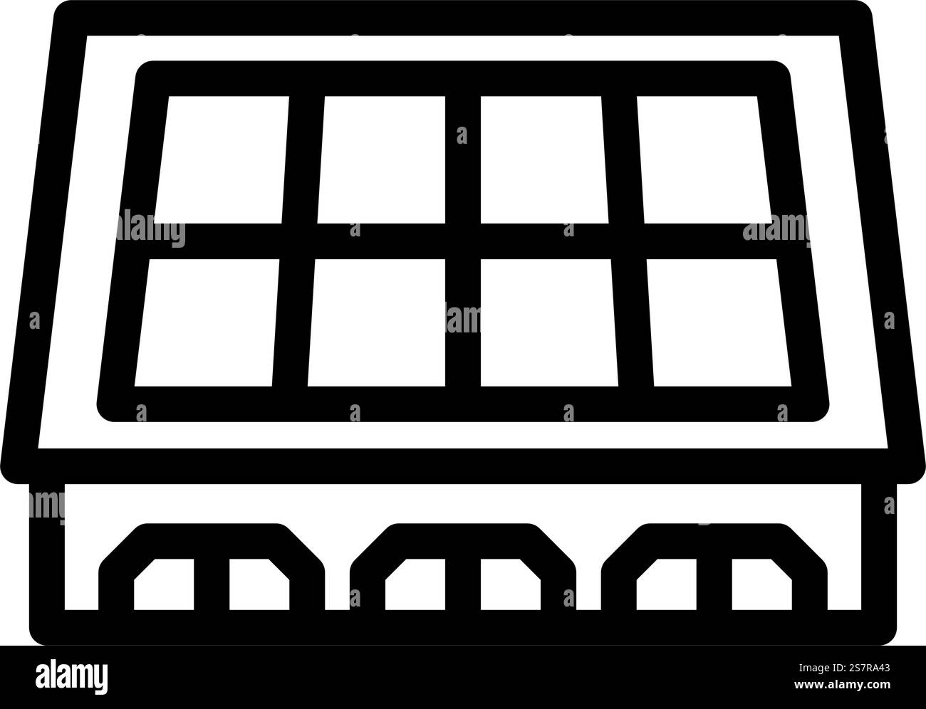 solar panels green living line icon vector. solar panels green living ...