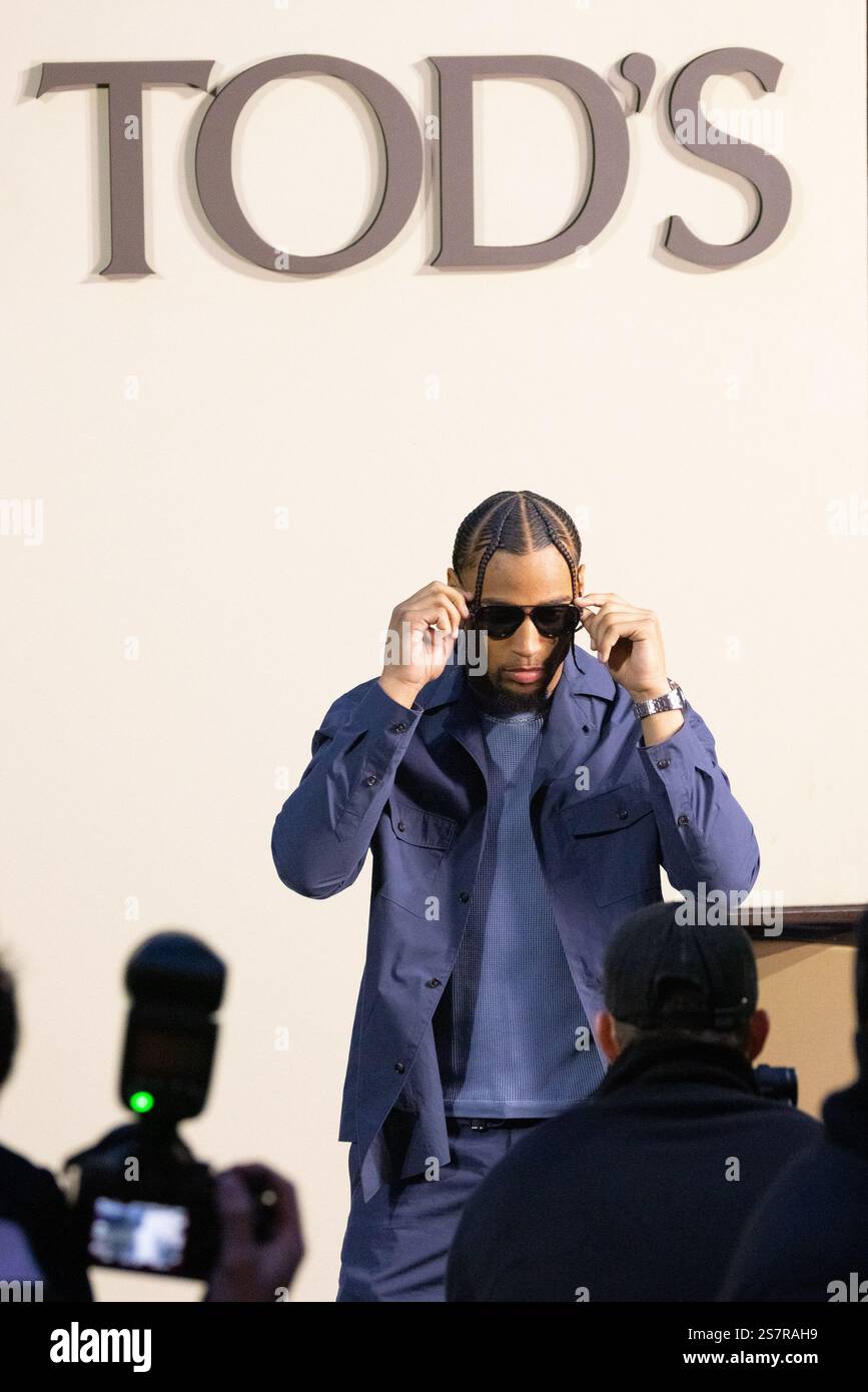 Kyler Gordon attends the Tod's presentation during the Milan Menswear ...