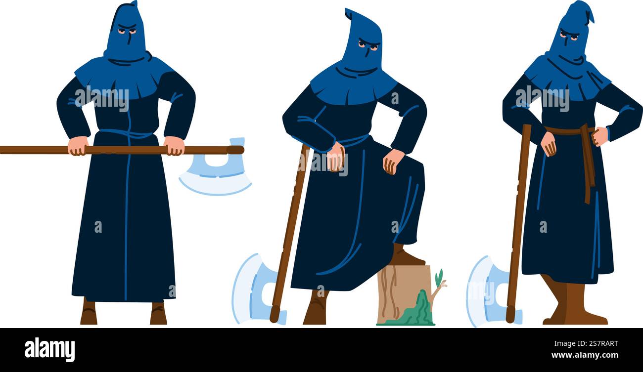 character executioner medieval vector. royal middle, kingdom historic ...