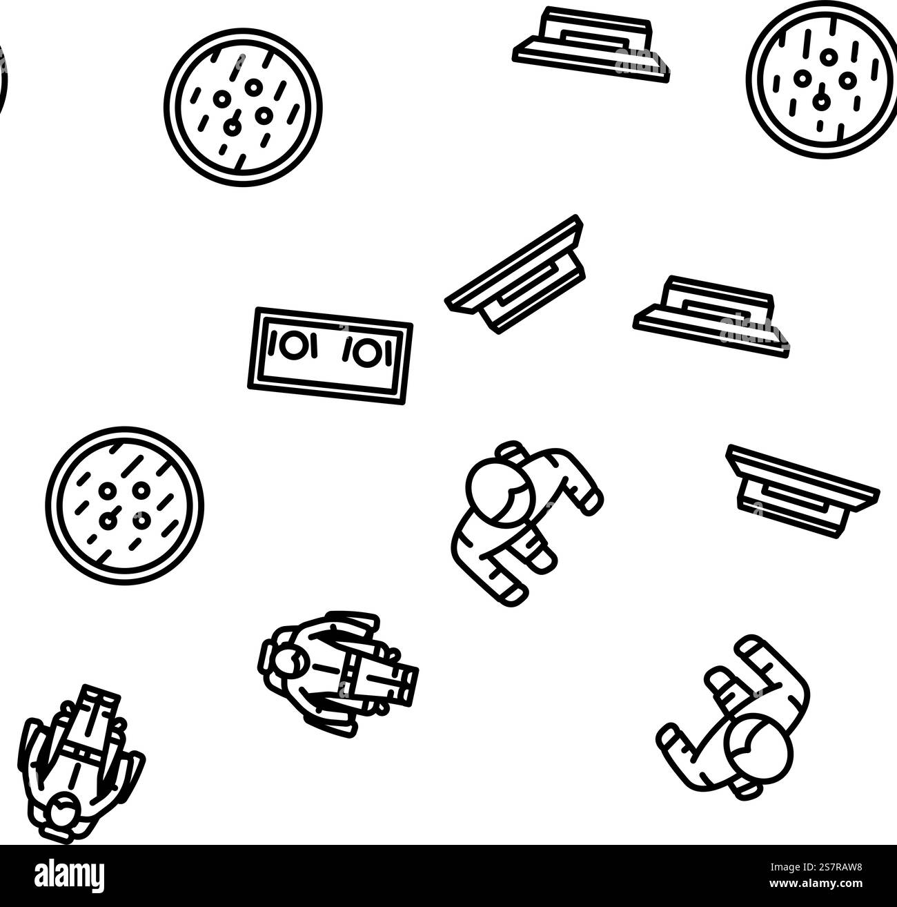 plan floor home vector seamless pattern thin line illustration. plan ...