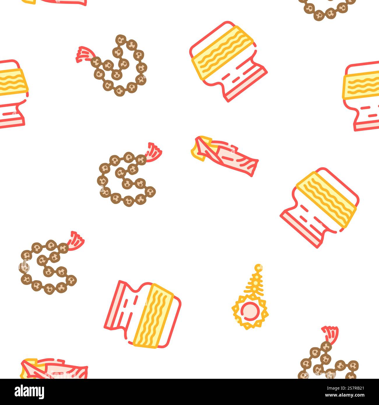 hinduism hindu god om vector seamless pattern thin line illustration ...