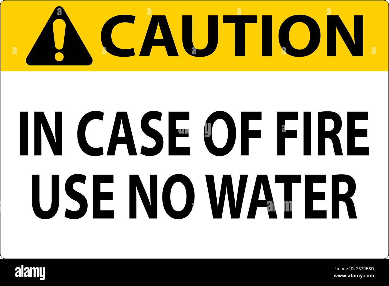 Danger Sign Danger - In Case Of Fire Use No Water Stock Vector Image ...