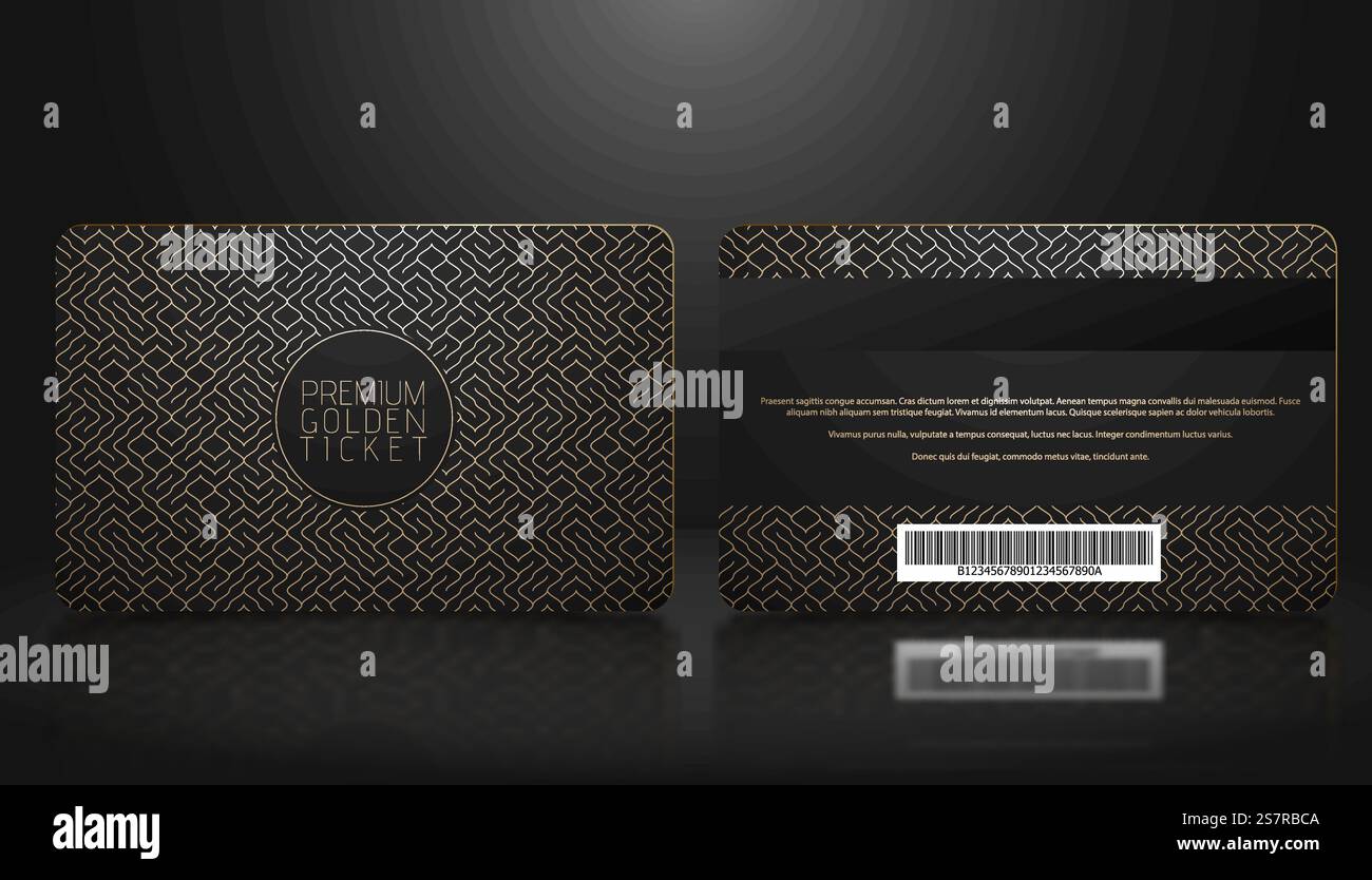 Vector template of membership or loyalty black VIP card with luxury ...