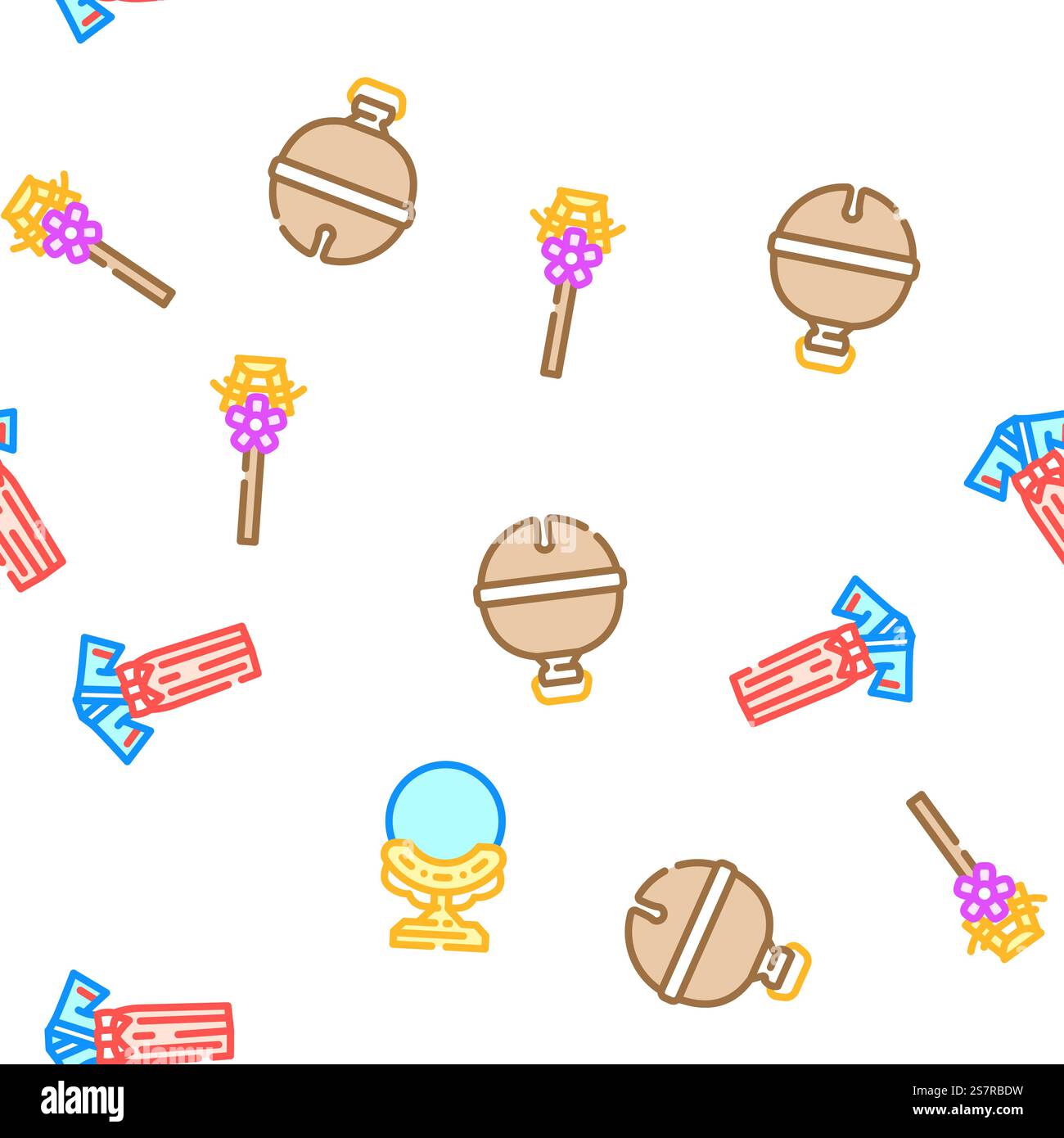 shinto japan shrine travel vector seamless pattern thin line ...