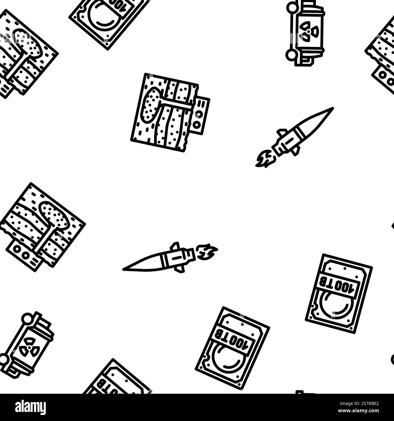 future technology digital data vector seamless pattern thin line ...