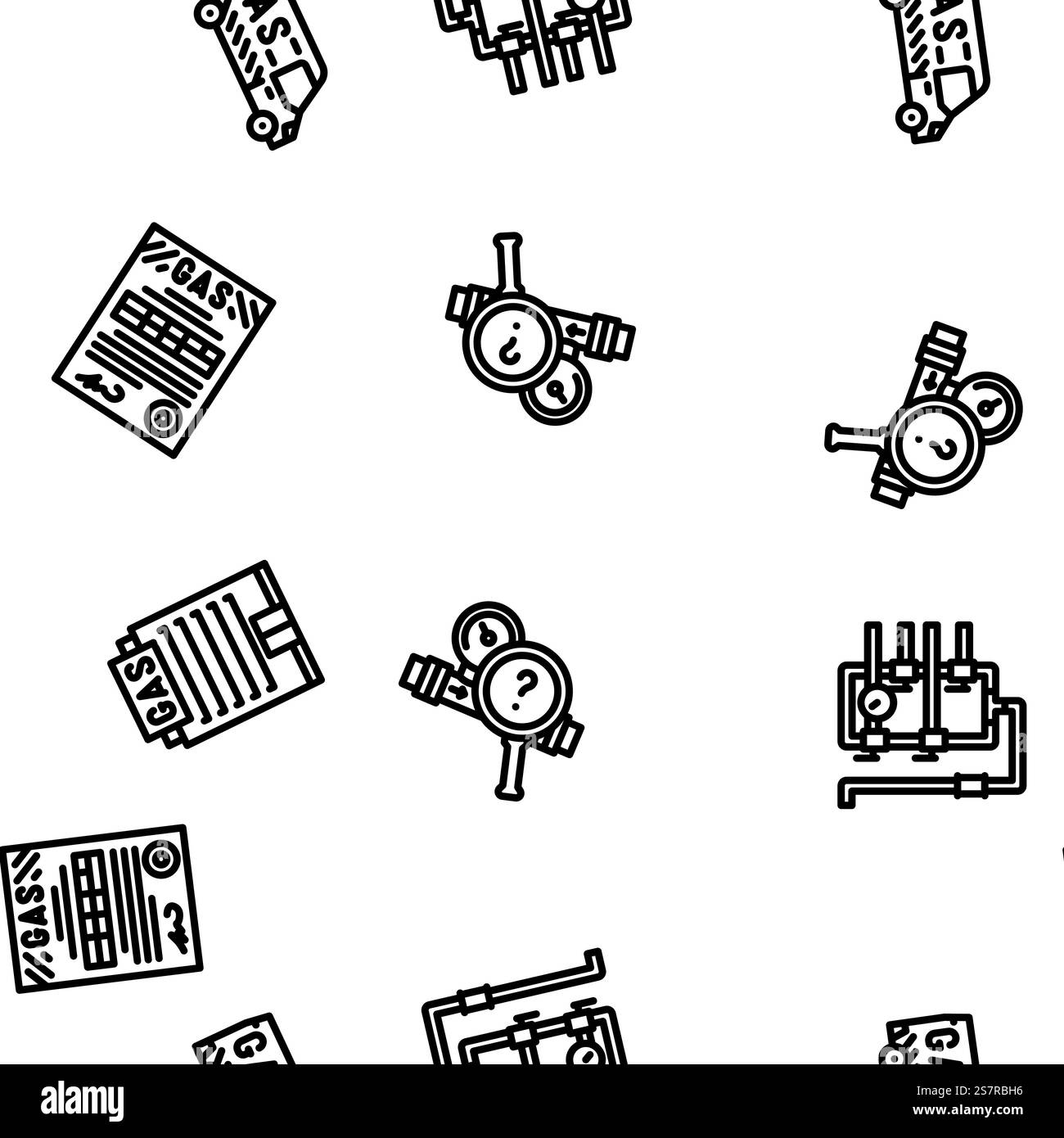 gas energy oil power pipeline vector seamless pattern thin line ...