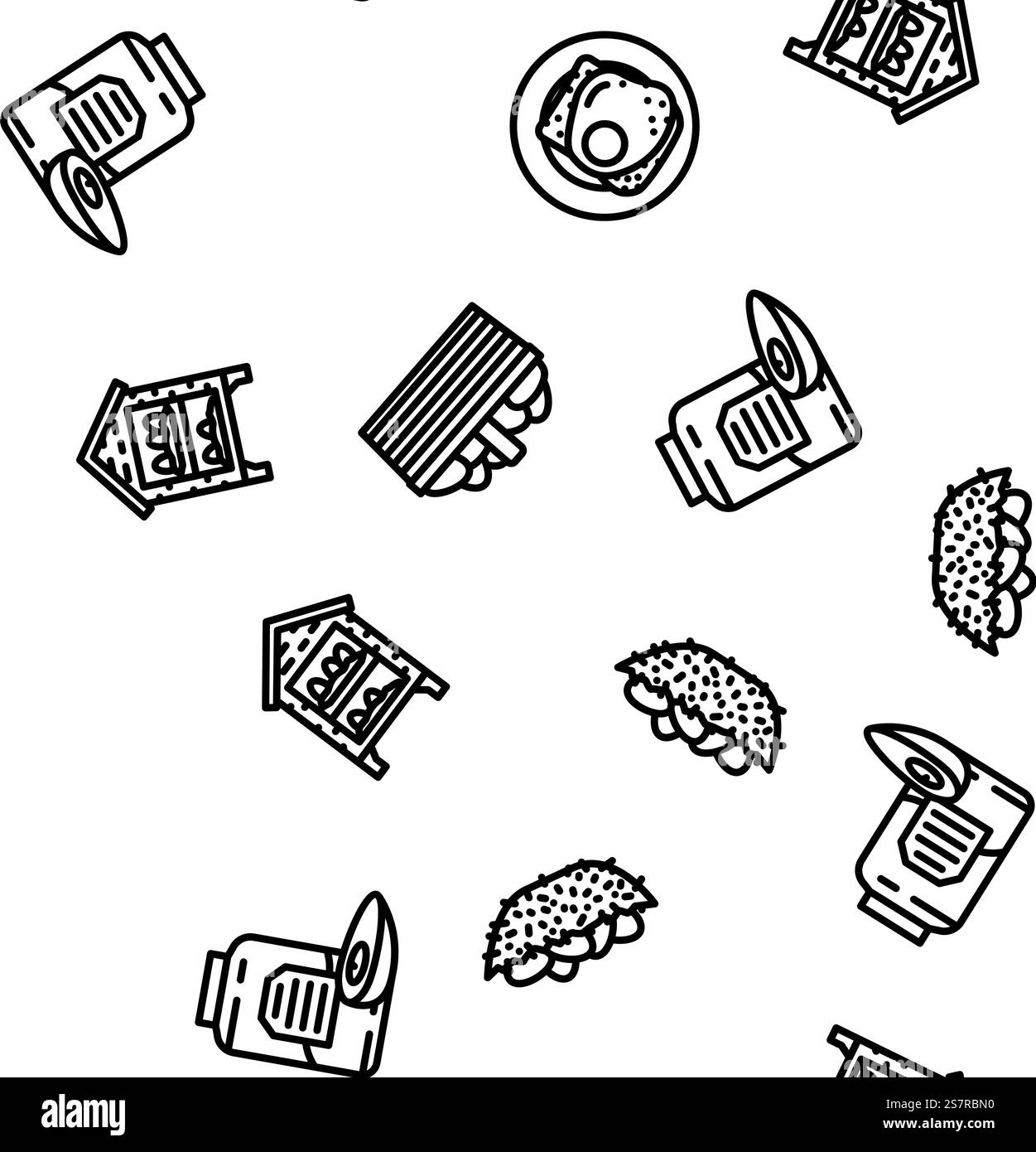 chicken egg farm brown vector seamless pattern thin line illustration ...