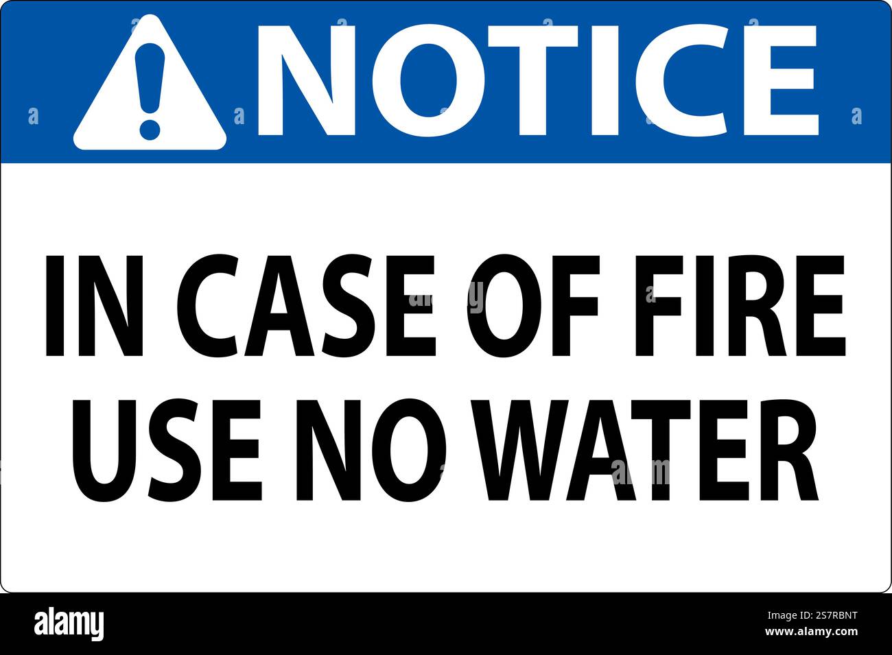Danger Sign Danger - In Case Of Fire Use No Water Stock Vector Image ...