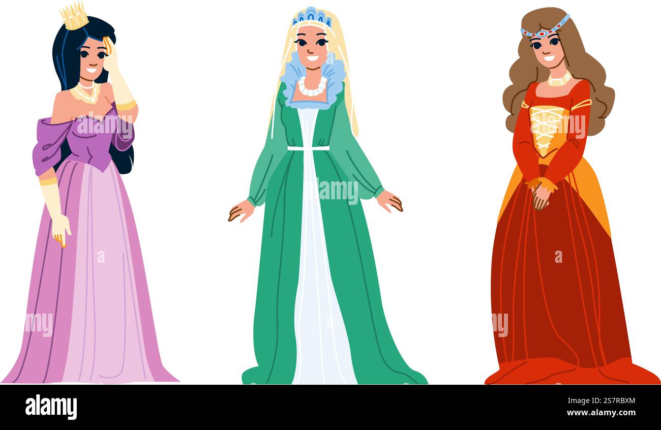 dress princess vector. fantasy cute, pink magic, fairytale queen dress ...