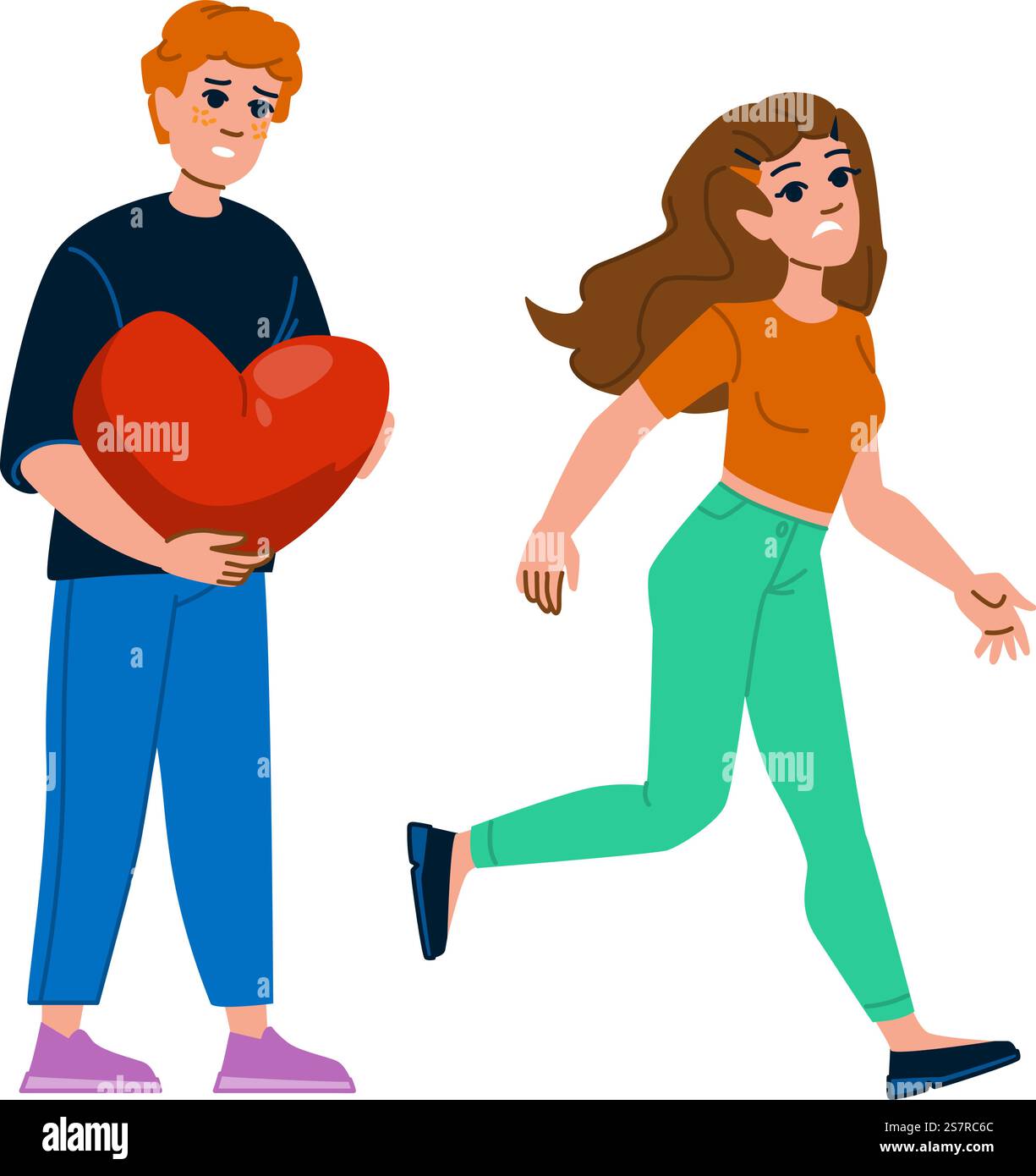 Sad young woman student Stock Vector Images - Alamy