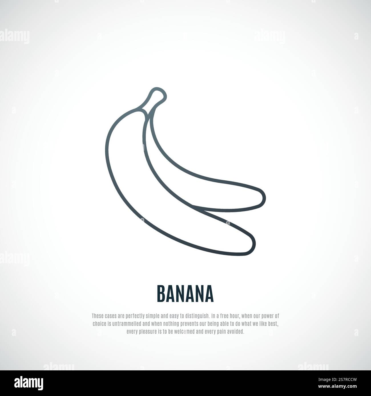 Simple illustration of bananas pair. Healthy food symbol. Vector ...