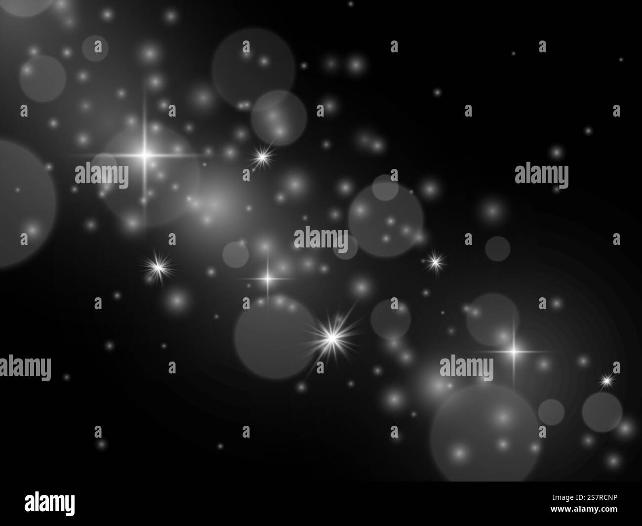 Effect light. Glowing magic stardust, white transparent sparkles. Abstract christmas flare ...