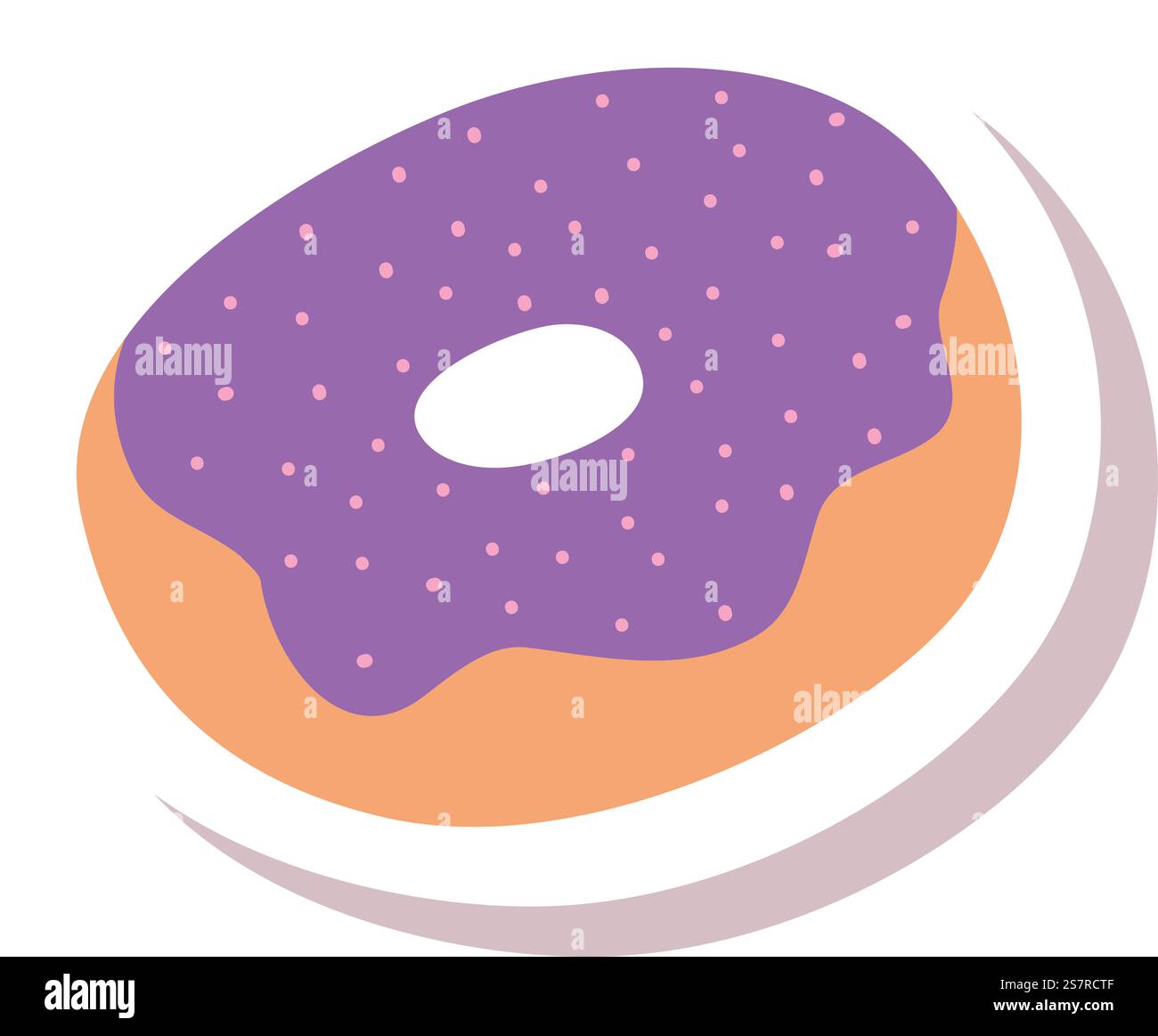 Donut sticker. Sweet scrapbook element. Cute printable isolated on ...