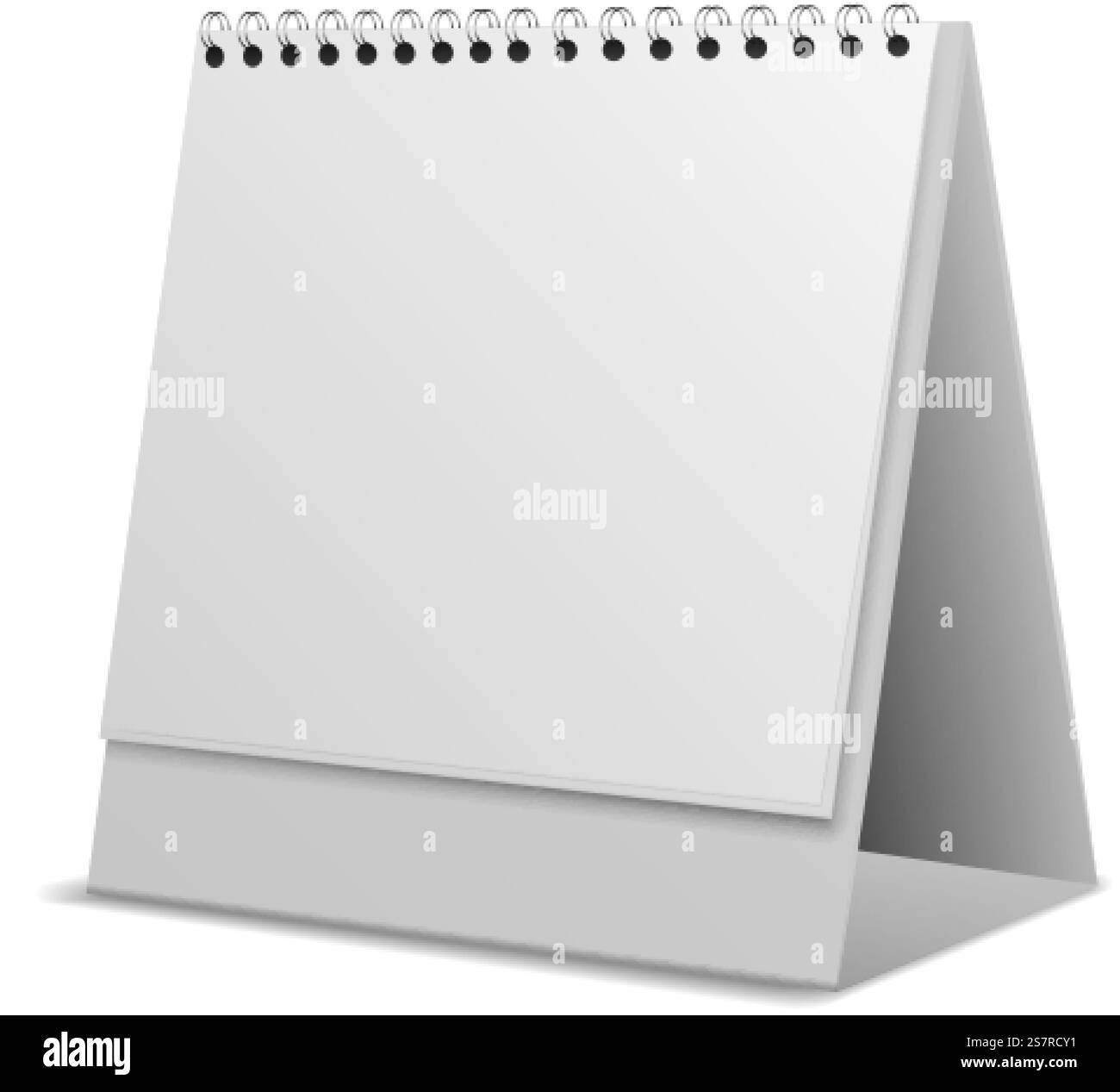 Calendar. Realistic monthly or weekly organizer mockup. White empty ...
