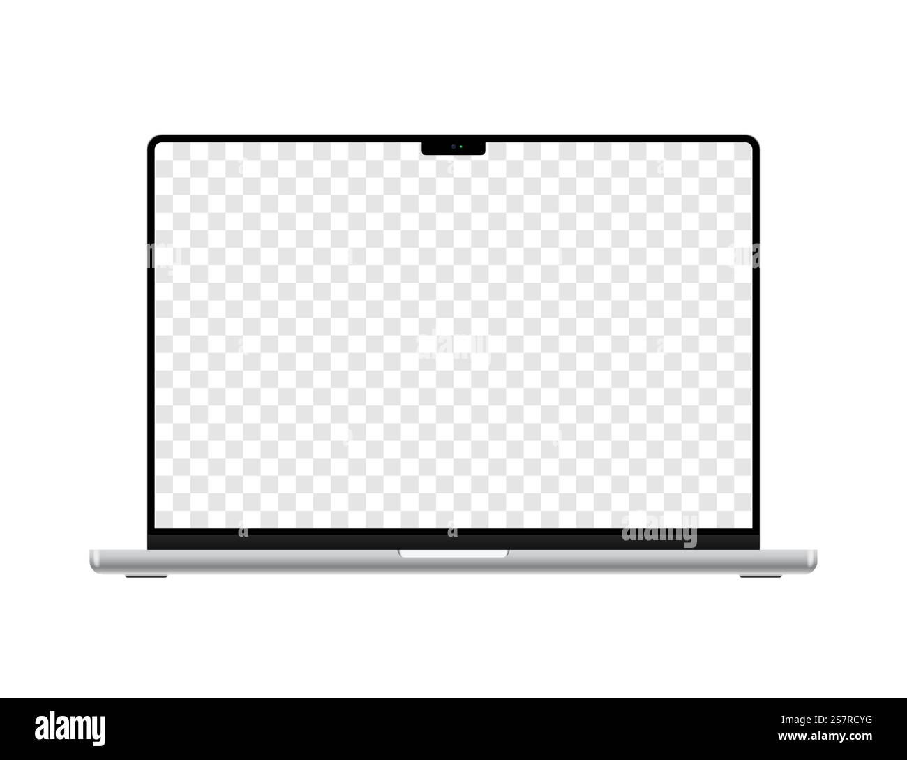 Macbook Pro laptop with blank screen on a white background Stock Vector ...