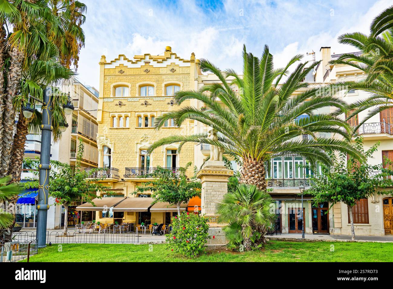 Seafront of Sitges,a beautiful town near Barcelona.Spain Stock Photo ...