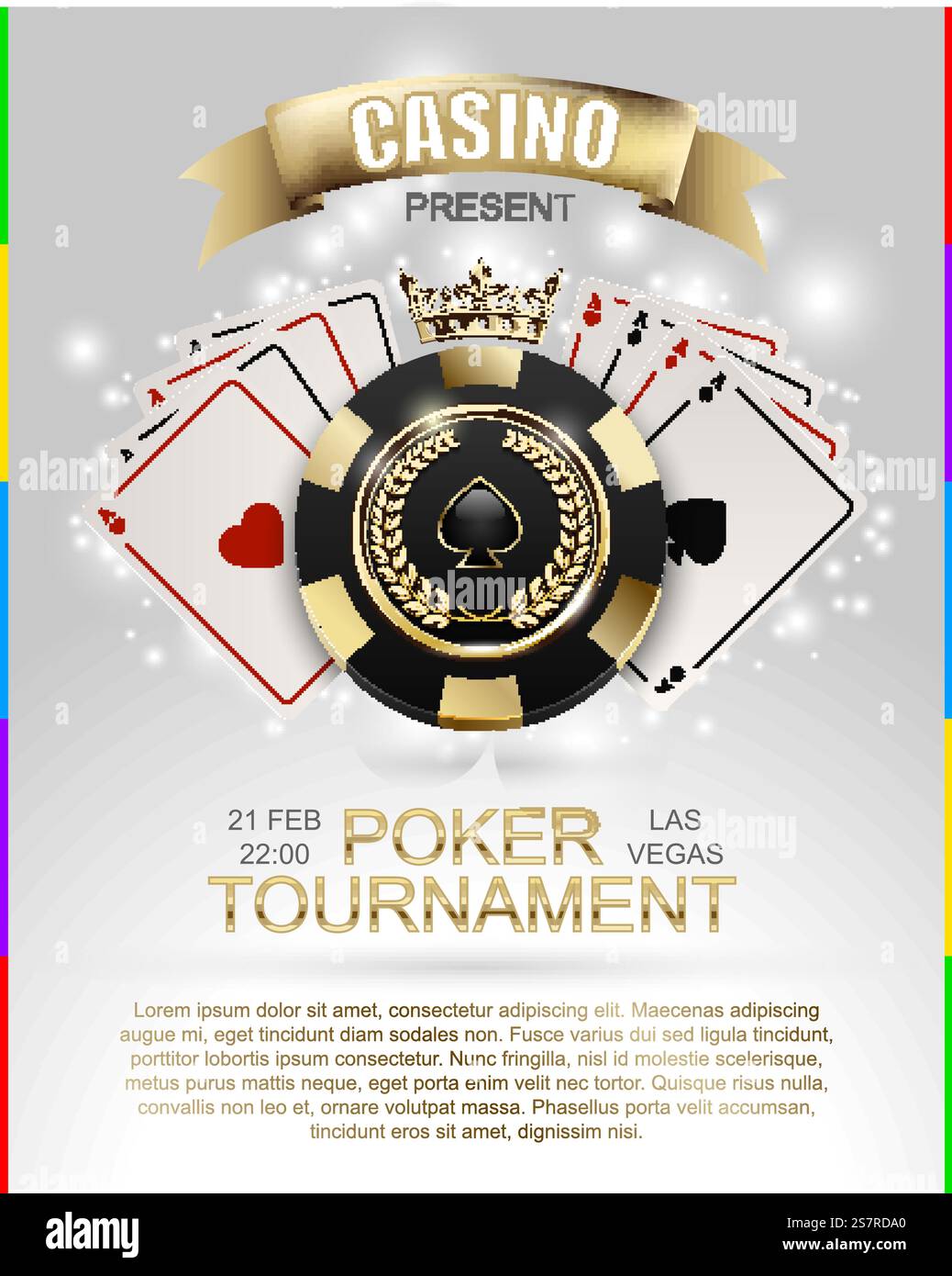 VIP poker luxury black and golden chip, golden crown with ace card ...