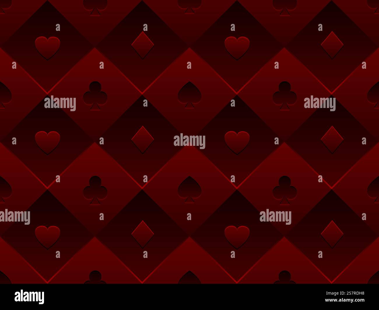 Red seamless pattern fabric poker table. Minimalistic casino vector 3d ...