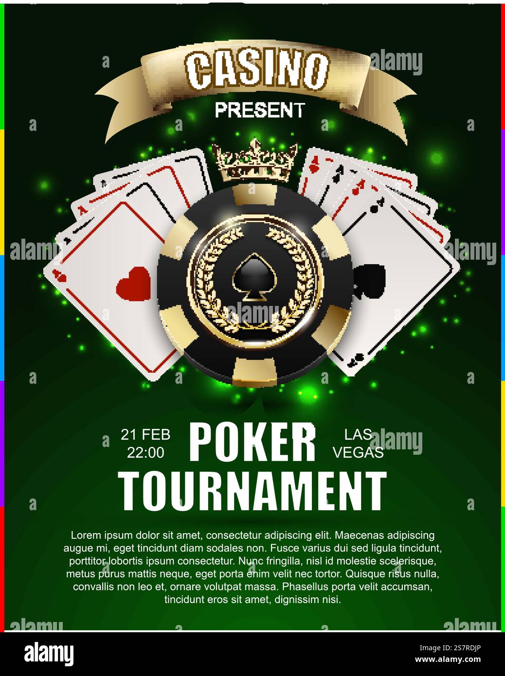 VIP poker luxury black and golden chip, golden crown with ace card ...