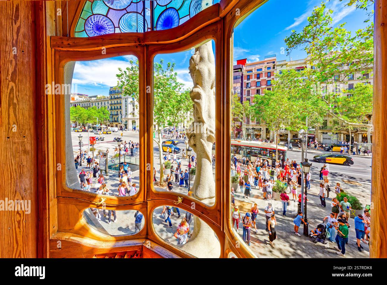 Interior and inner chambers Gaudi's creation- House Casa Batllo. Spain ...