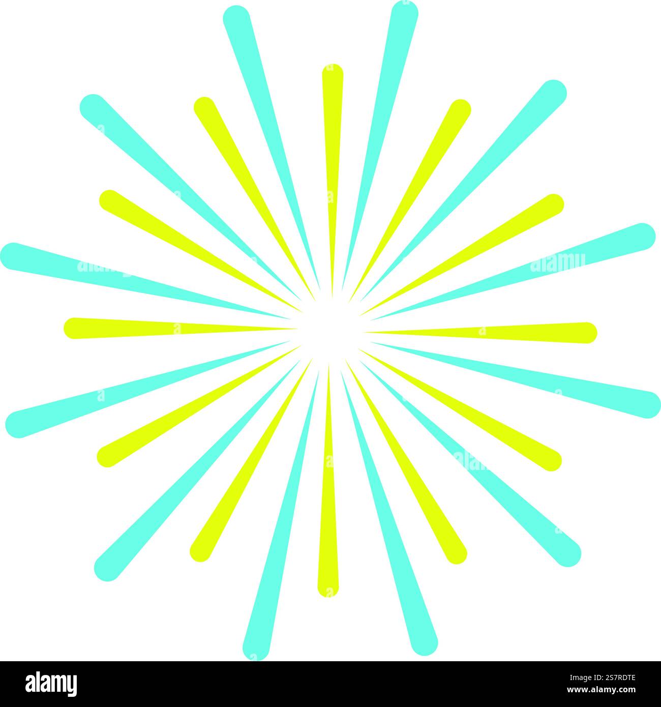 Bursting firework icon. Colorful fire light show isolated on white ...