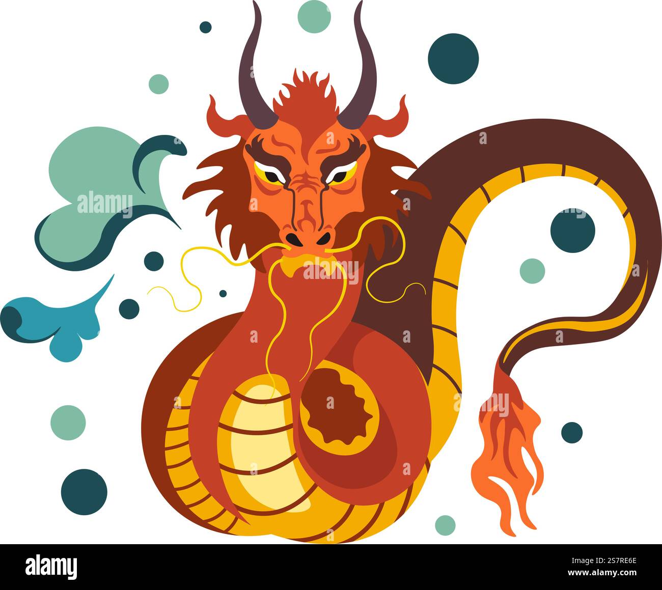 Dragon mythological creature, isolated fantasy character with fearsome ...
