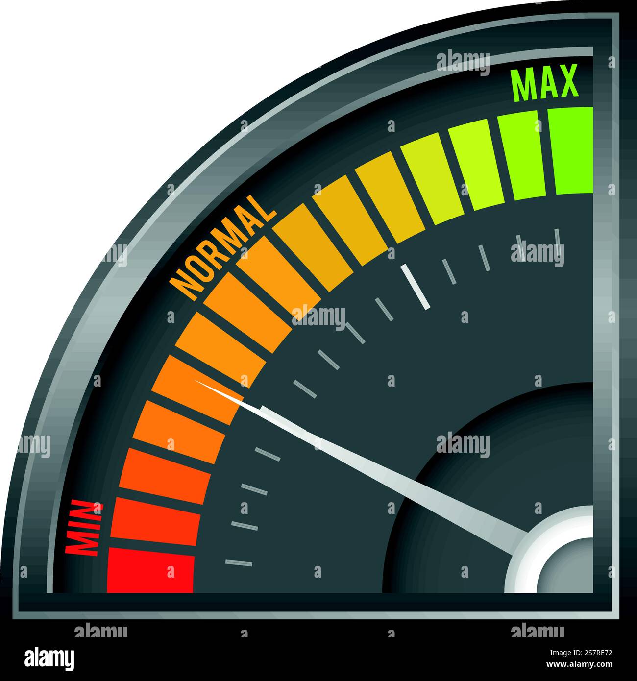 Dark corner meter. Level indicator. Dashoboard icon isolated on white ...
