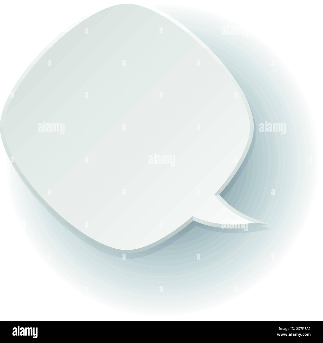 Conversation box. White paper empty text message isolated on white ...