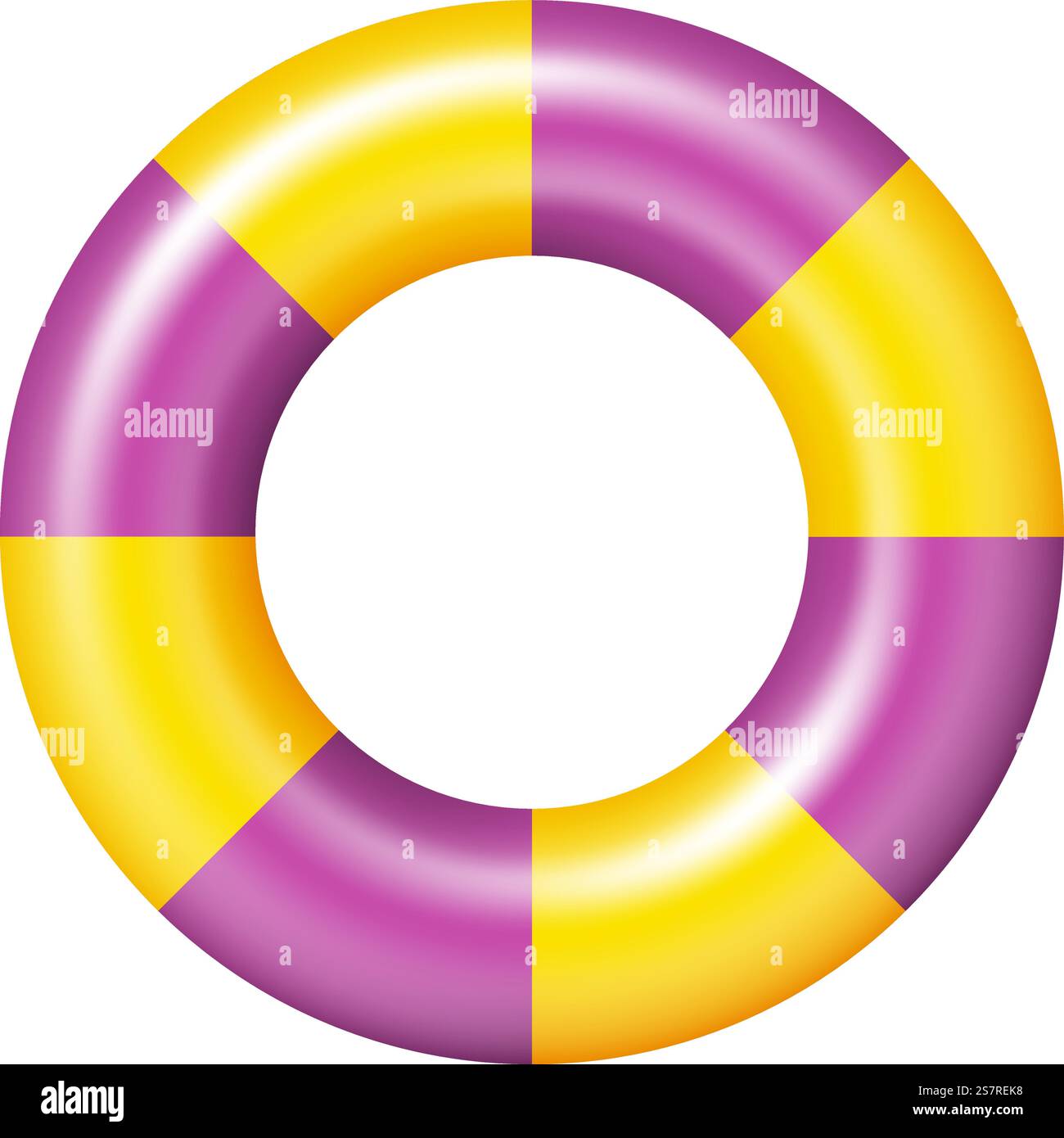 Kid swim rubber ring. Cartoon pool party symbol isolated on white ...