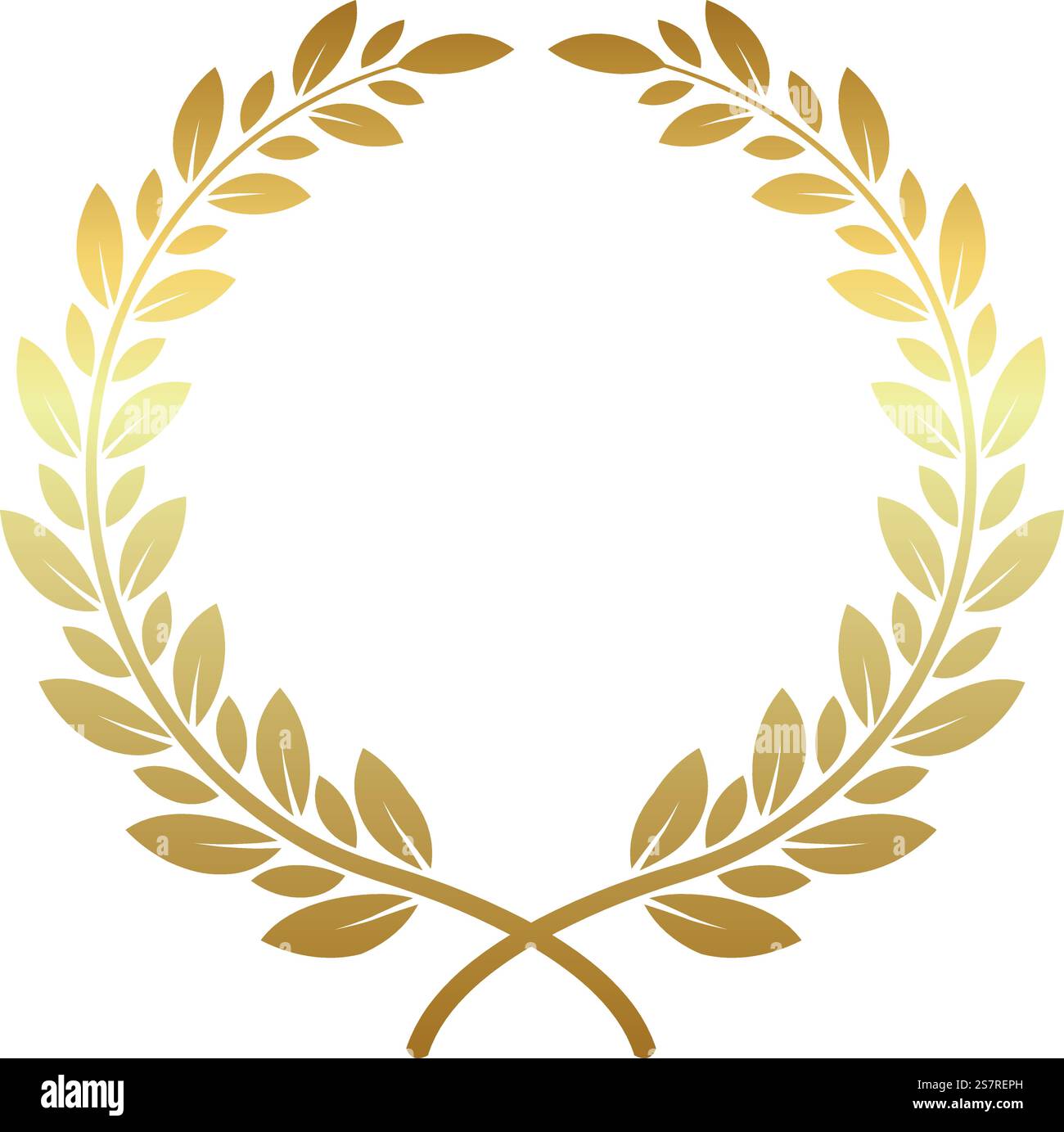 Laurel wreath template. Classic victory award frame isolated on white ...