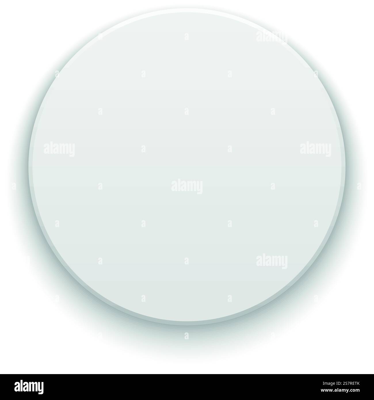 Blank round sticker template. White realistic circle isolated on white ...