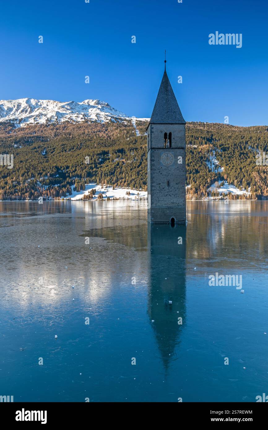 Frozen lake curon hi-res stock photography and images - Alamy