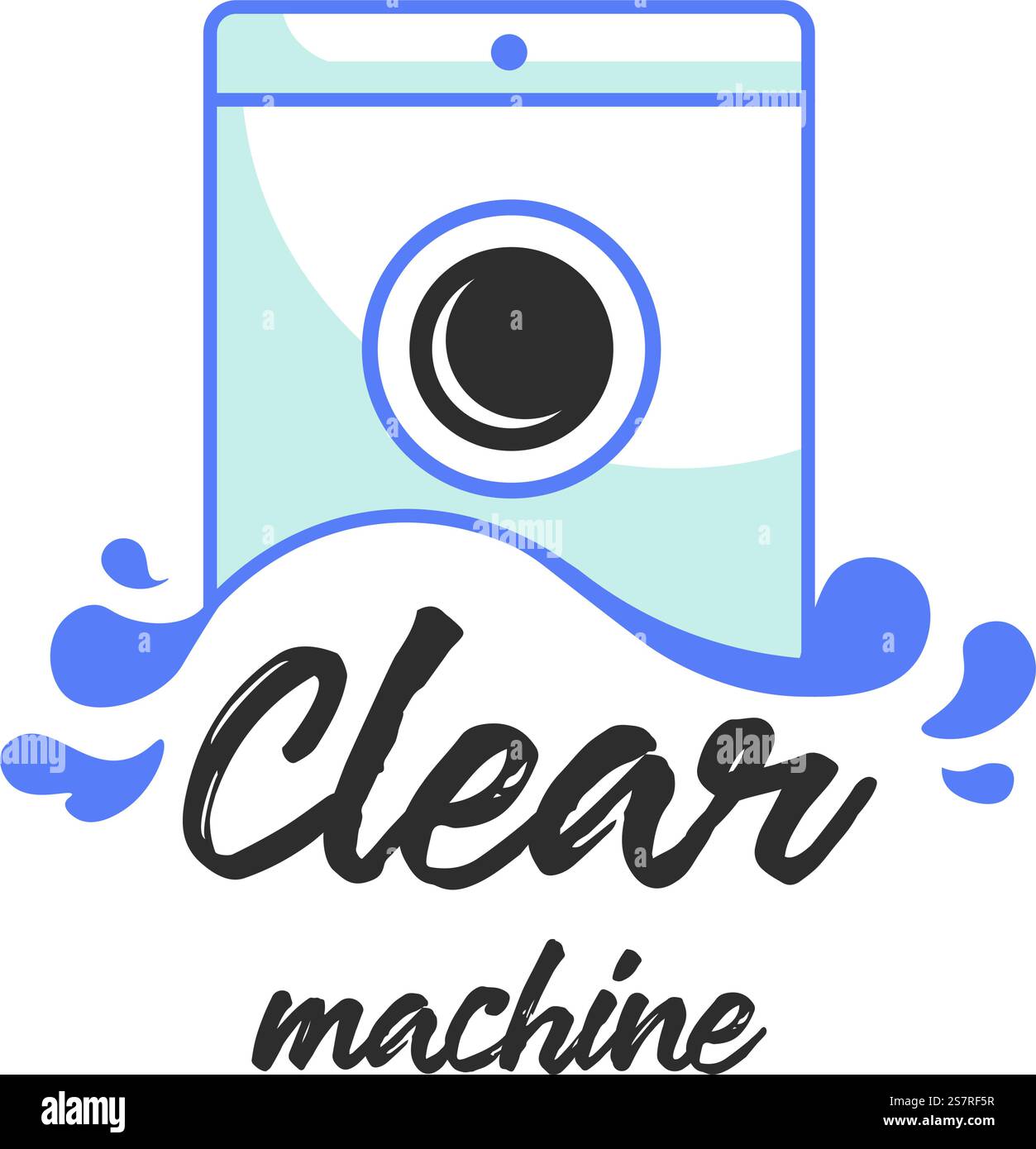 Device for cleaning clothes with laundry powder. Washer with splashes ...