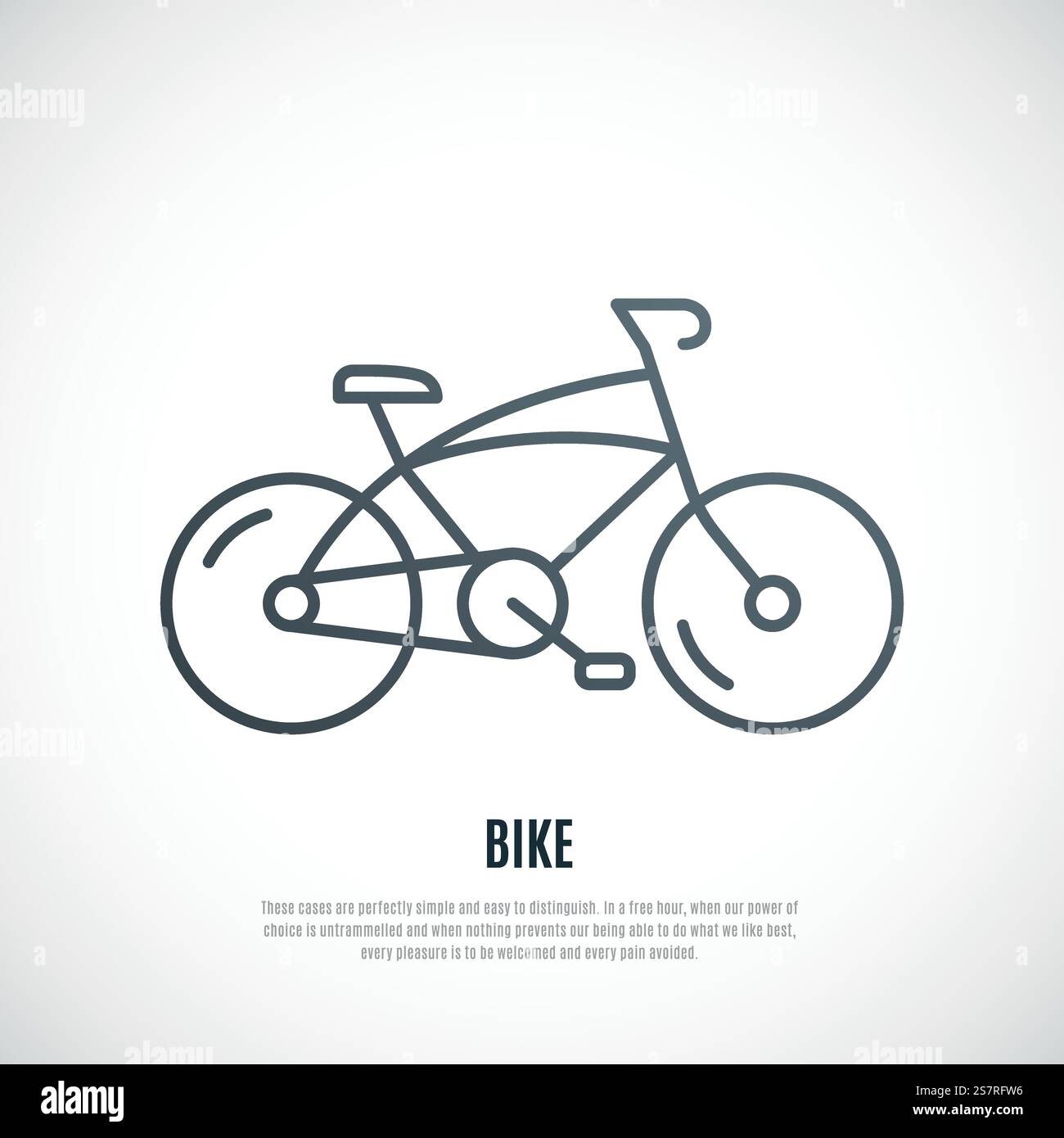 Sport bicycle icon isolated on white background. Simple bike emblem in ...