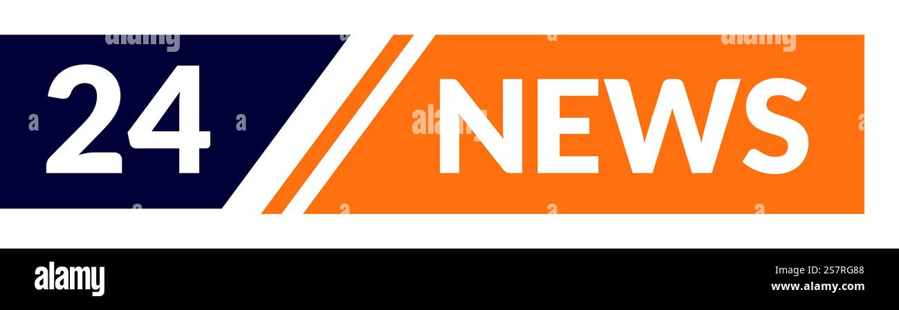 News banner. Tv screen tag. Television label isolated on white ...