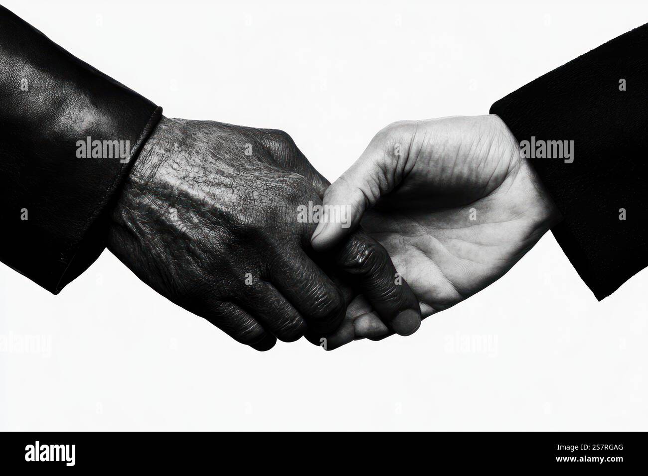 afrian and caucasian man shaking hands. Unity in Diversity - A Symbol ...