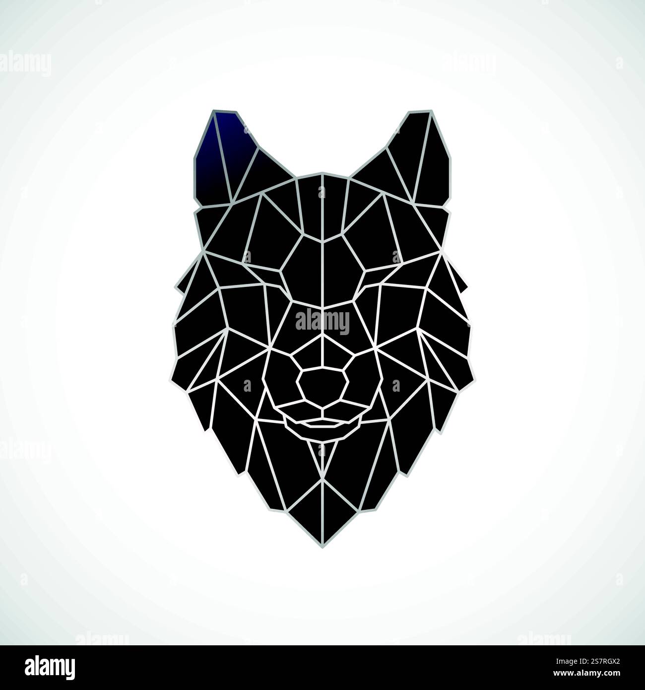 Geometric wolf head. Wild wolf polygonal concept design Stock Vector ...