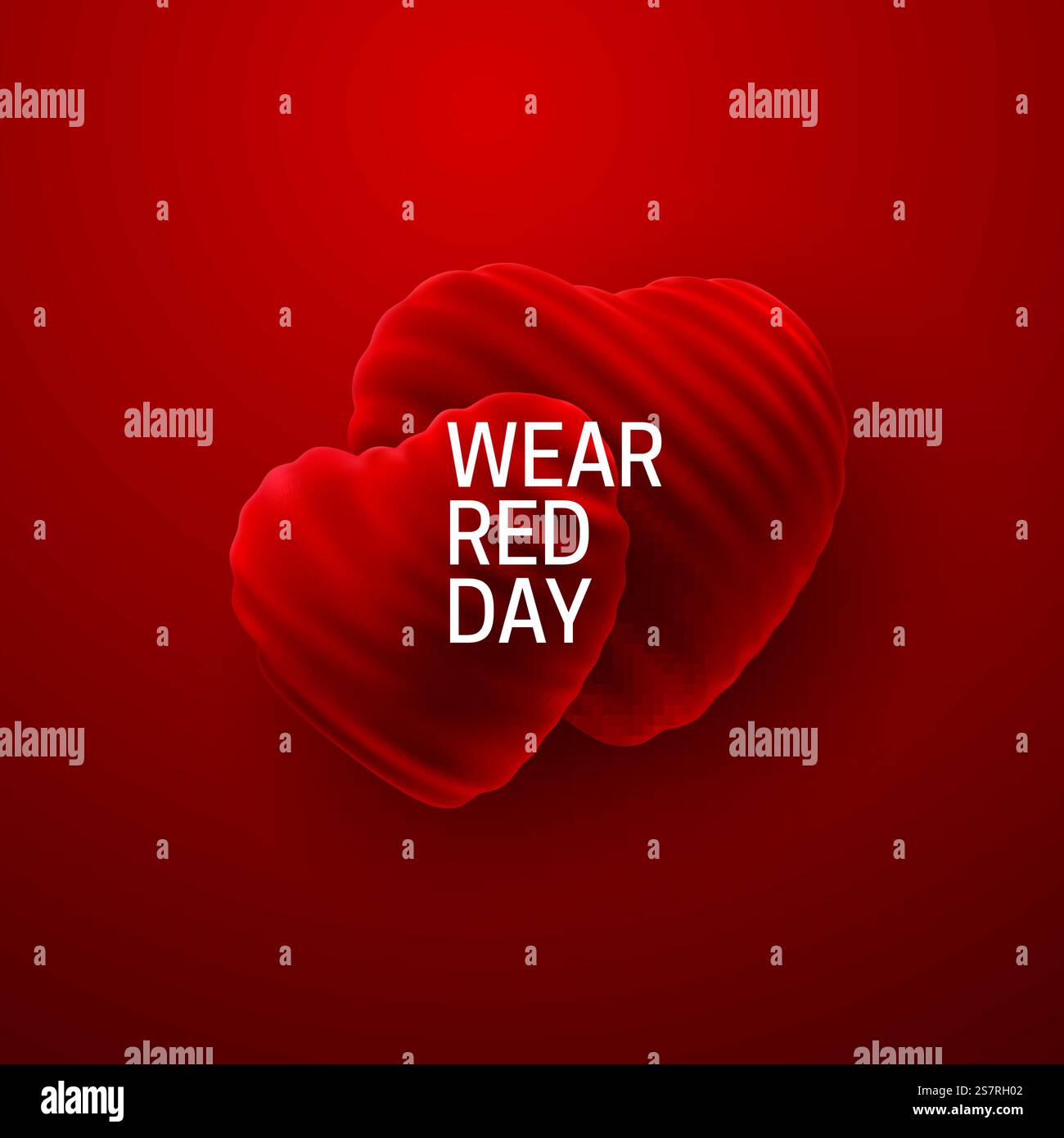 National wear red day. Vector holiday illustration of realistic ...