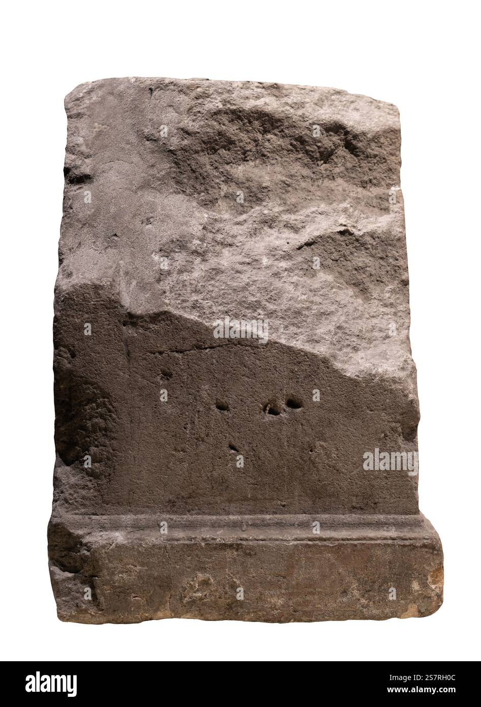 An ancient stone artifact featuring intricate carvings from a ...