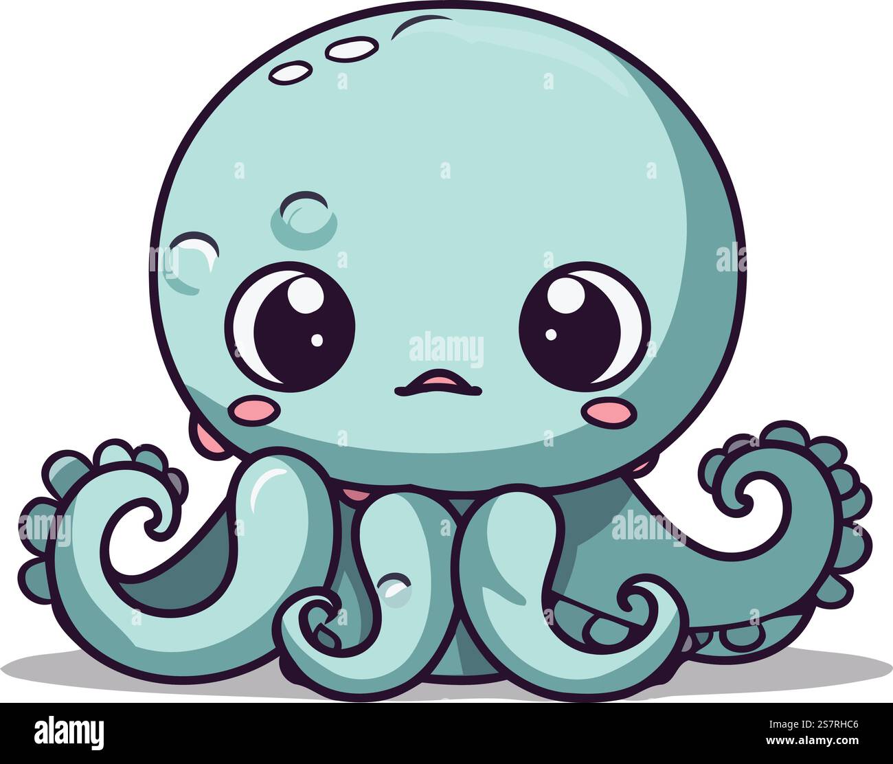 Octopus cartoon character design. Cute octopus vector illustration ...