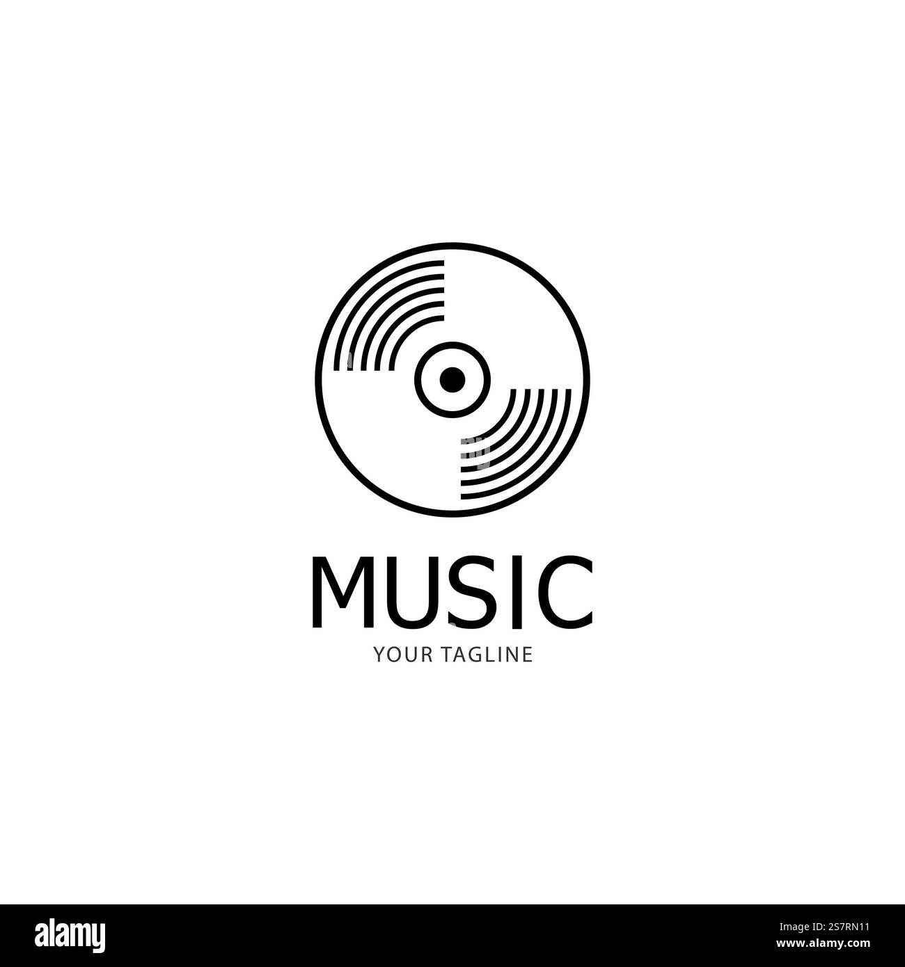 Vinyl disk record music logo vector icon illustration design Stock ...
