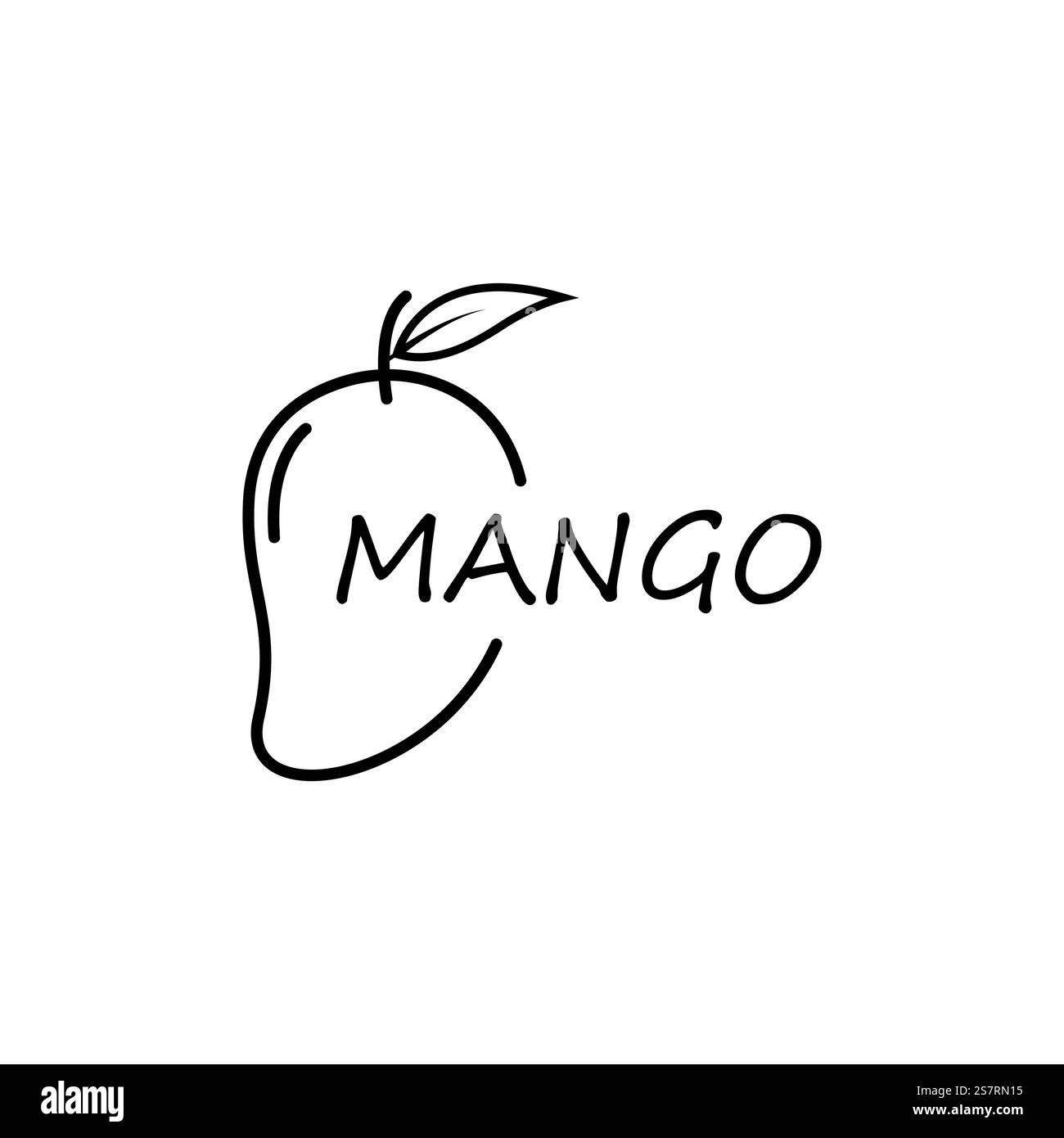 mango thin line icon tropical and food fruit vector Stock Vector Image ...