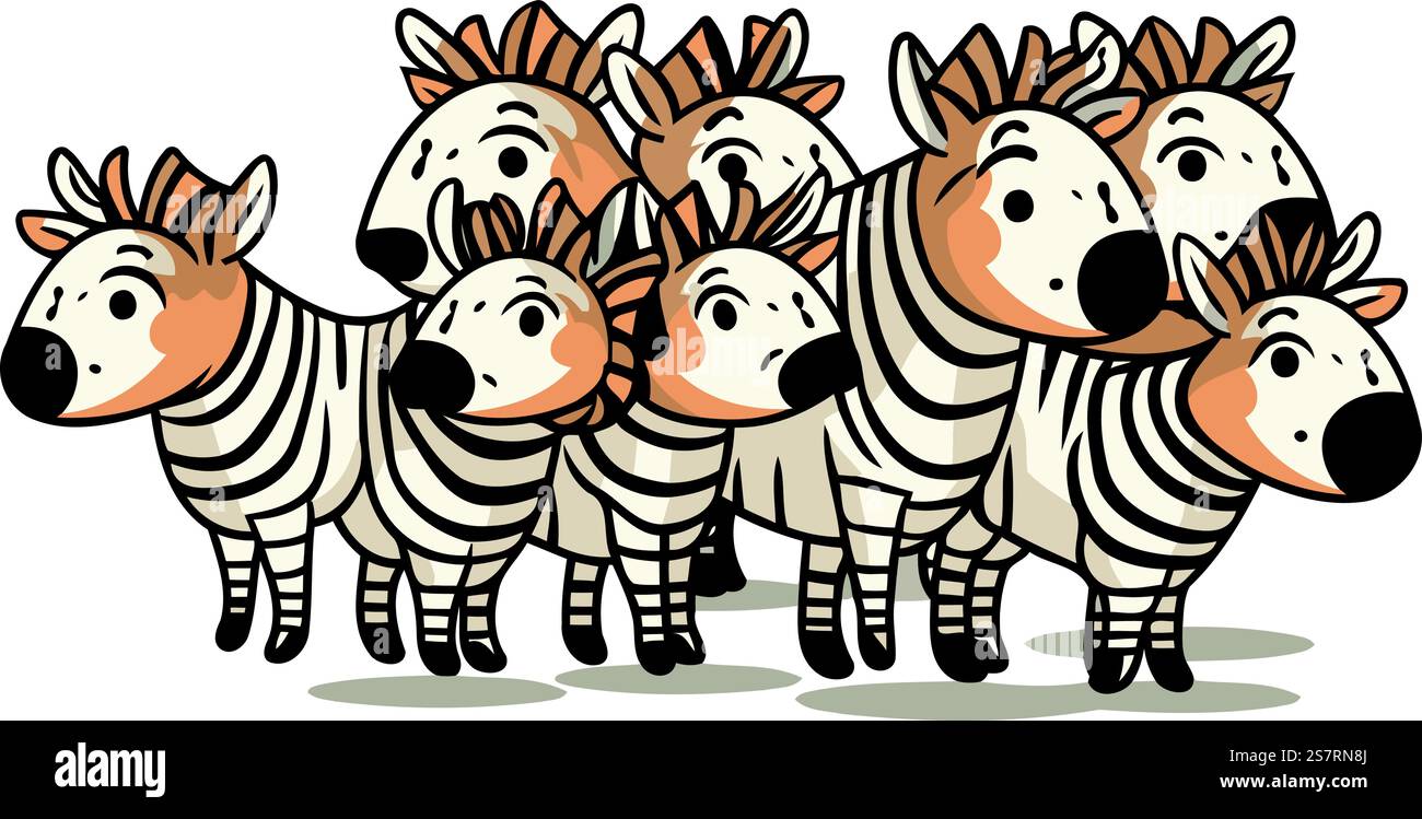 Zebra family zoo Stock Vector Images - Alamy