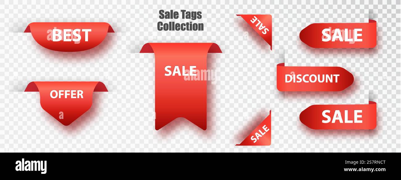 Red ribbon of price tag.. Red ribbon of price tag Stock Vector Image ...
