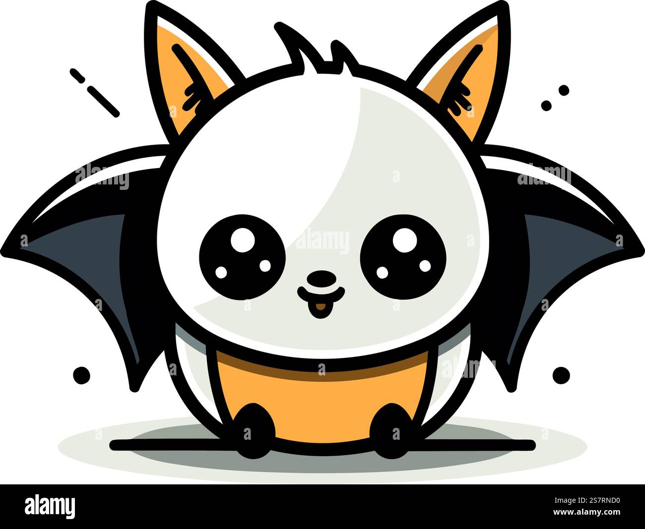 Cute bat cartoon character vector illustration. Cute little bat Stock ...