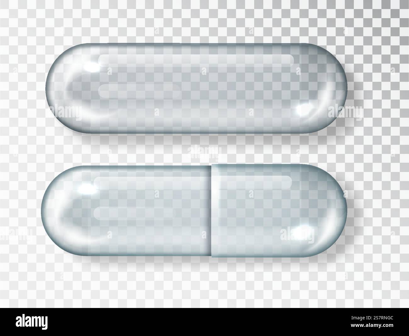 Glass Empty Safety Capsule Showcase. Empty Medicine Capsule Pill ...