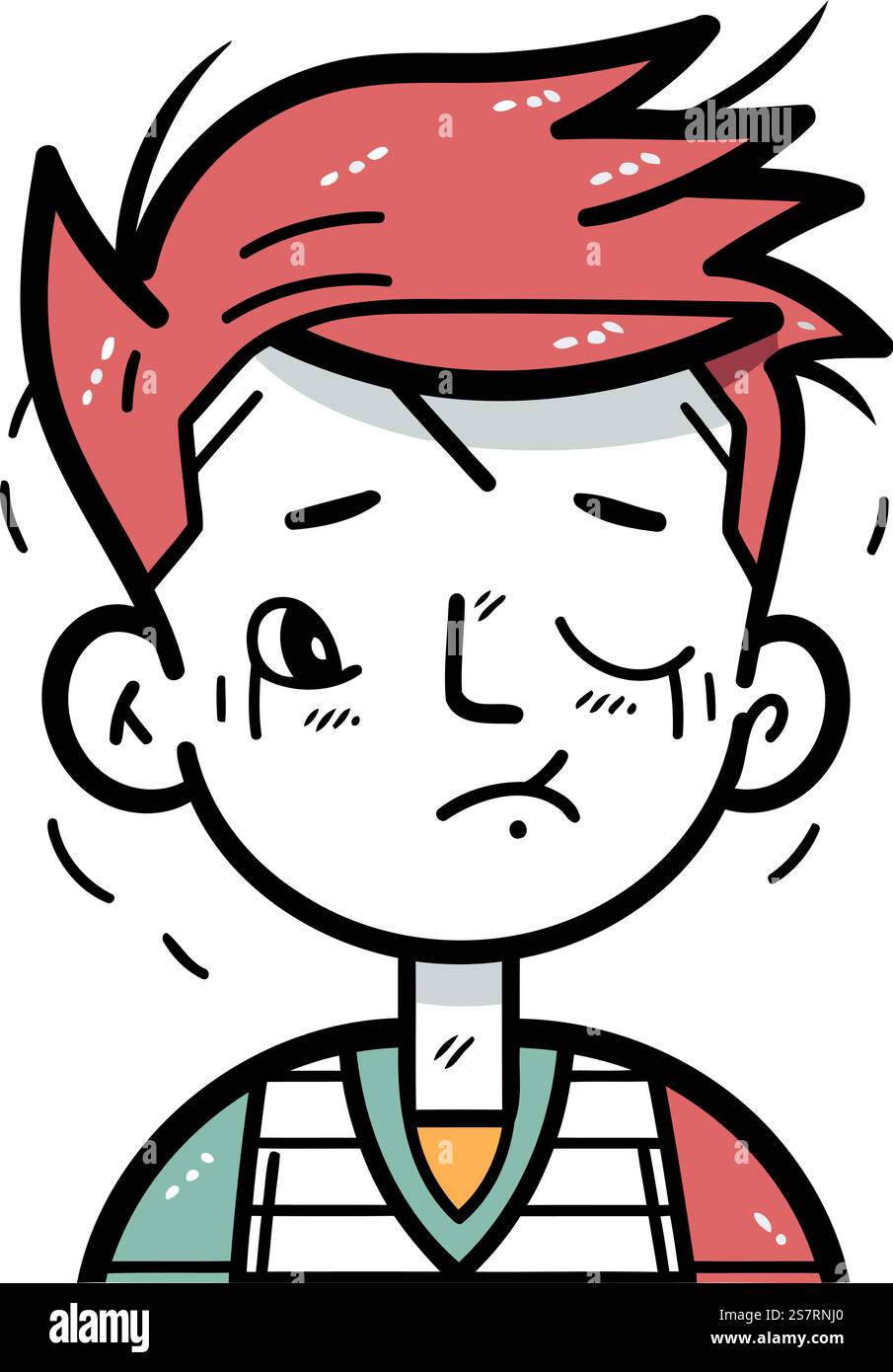 Angry boy cartoon icon. Vector illustration of angry boy cartoon icon ...