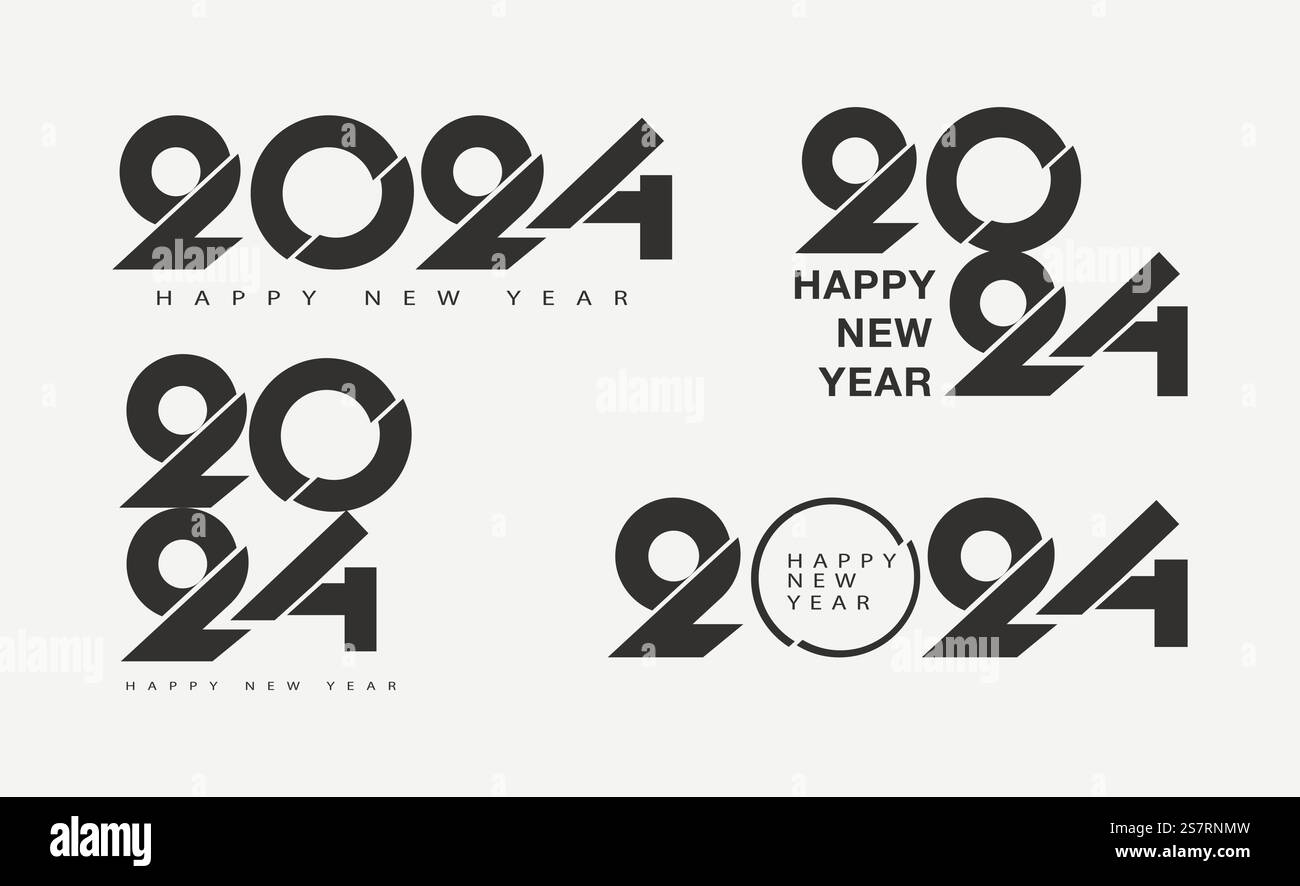 Modern number 2024 with truncated digits. Premium vector design, modern ...